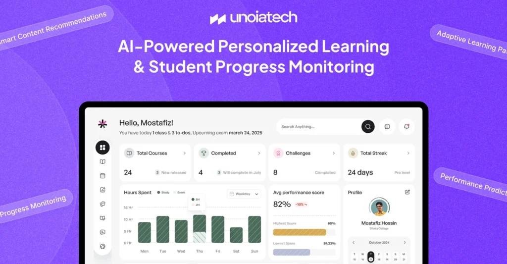 AI Powered Adaptive Learning & Progress Tracking - UnoiaTech